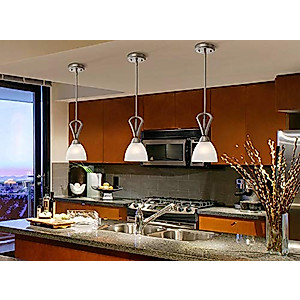 Possini Euro Design Milbury Satin Nickel Silver Mini Pendant Light 6" Wide Modern White Alabaster Glass Shade Fixture for Dining Room House Entryway Bedroom Kitchen Island Hallway High Ceilings