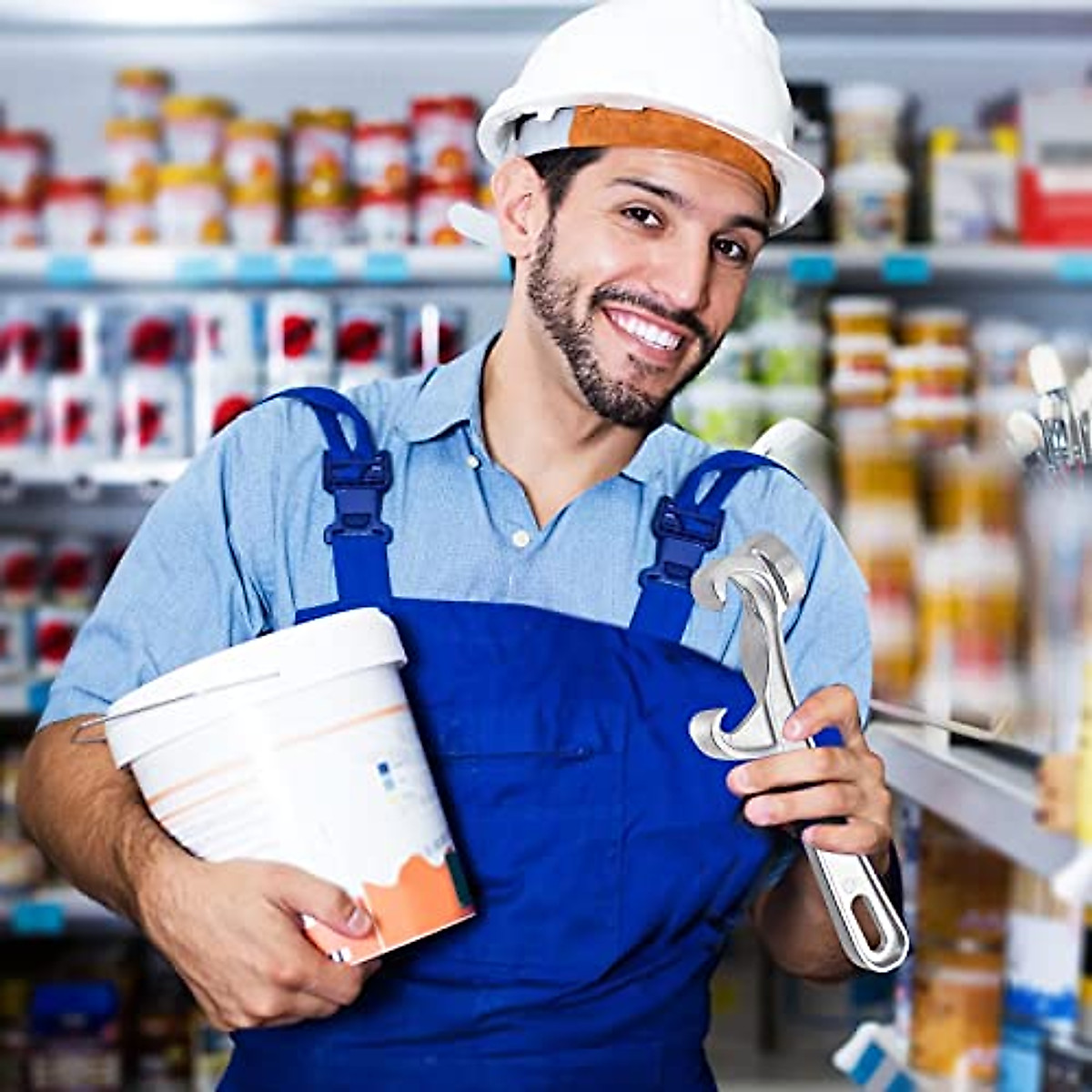 Worldity 2Pcs Aluminum Bucket Opener, Durable Paint Can Opener, Bucket Opener Tool 5 Gallon Open Buckets and Paint Cans with Ease, Perfect for Home Industrial Use