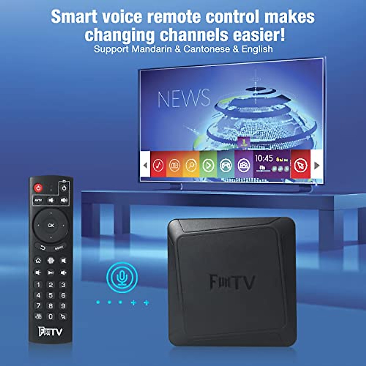 FUNTV Chinese IPTV 2022 Chinese TV Box 5th Generation Upgraded China/Hong Kong/Taiwan TV and Seven Days Playback. Massive Mandarin/Cantonese Movies and TV Series Box
