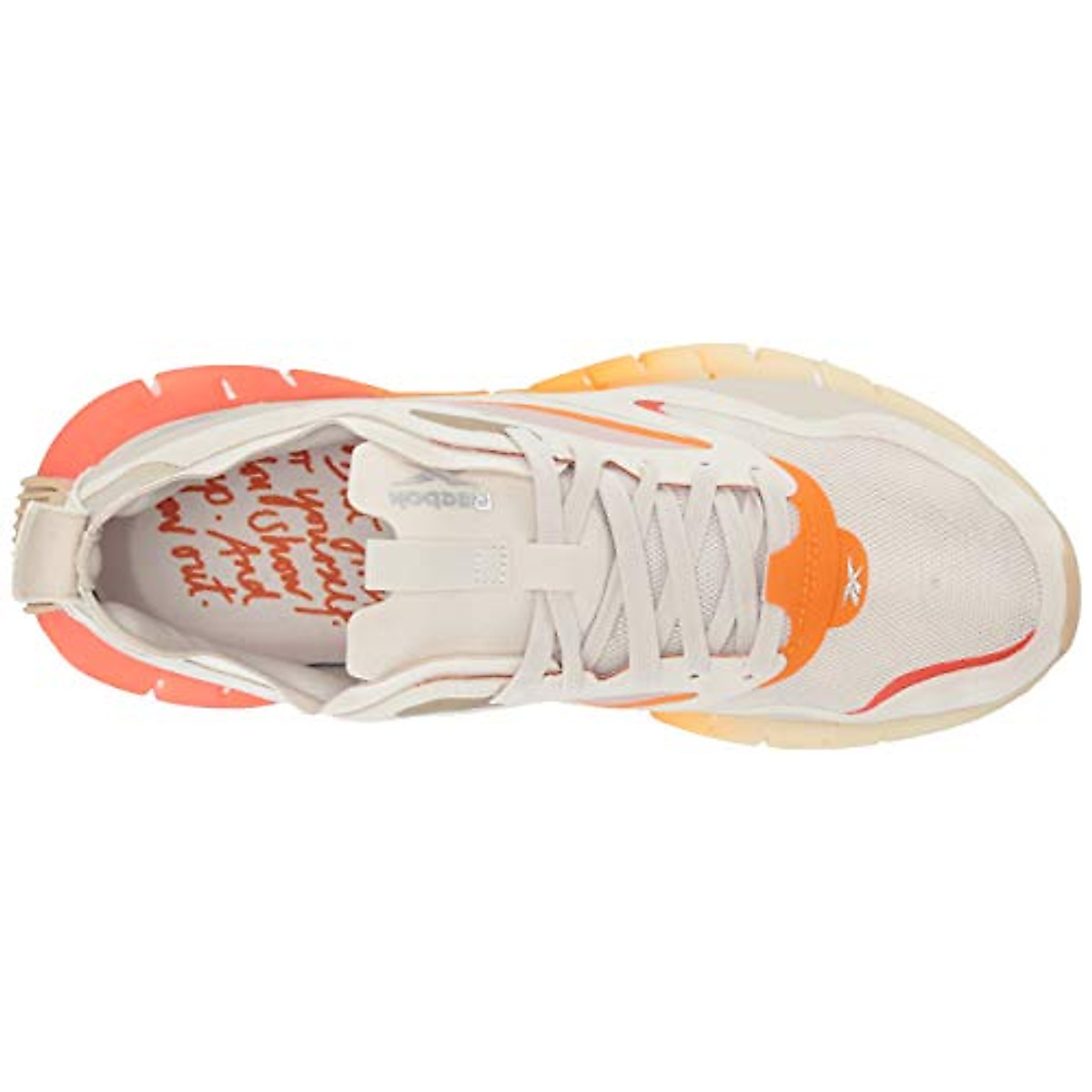 Reebok Women's Zig Kinetica Horizon Cross Trainer, Alabaster/Utility Beige/Carotene, 8