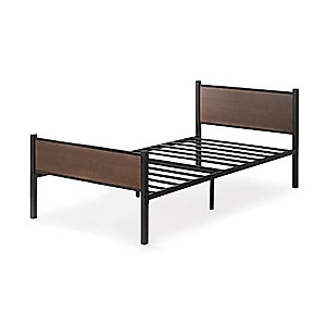 ZINUS Tucker Bamboo and Metal Platform Bed Frame / Bed Frame Made with Sustainable Bamboo / Steel Slat Mattress Support with No Box Spring Needed / Easy Assembly, Twin