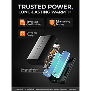 ORORO Men's 4 Heat-Zone Heated Jacket with Battery, Soft Shell Heated Jacket with Detachable Hood (Black/Blue, 2XL) (Charger Not Included)