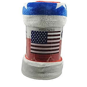 July 4th Stars & Stripes American Flag Ultra Lush Oversized Throw Blanket (50" x 70")