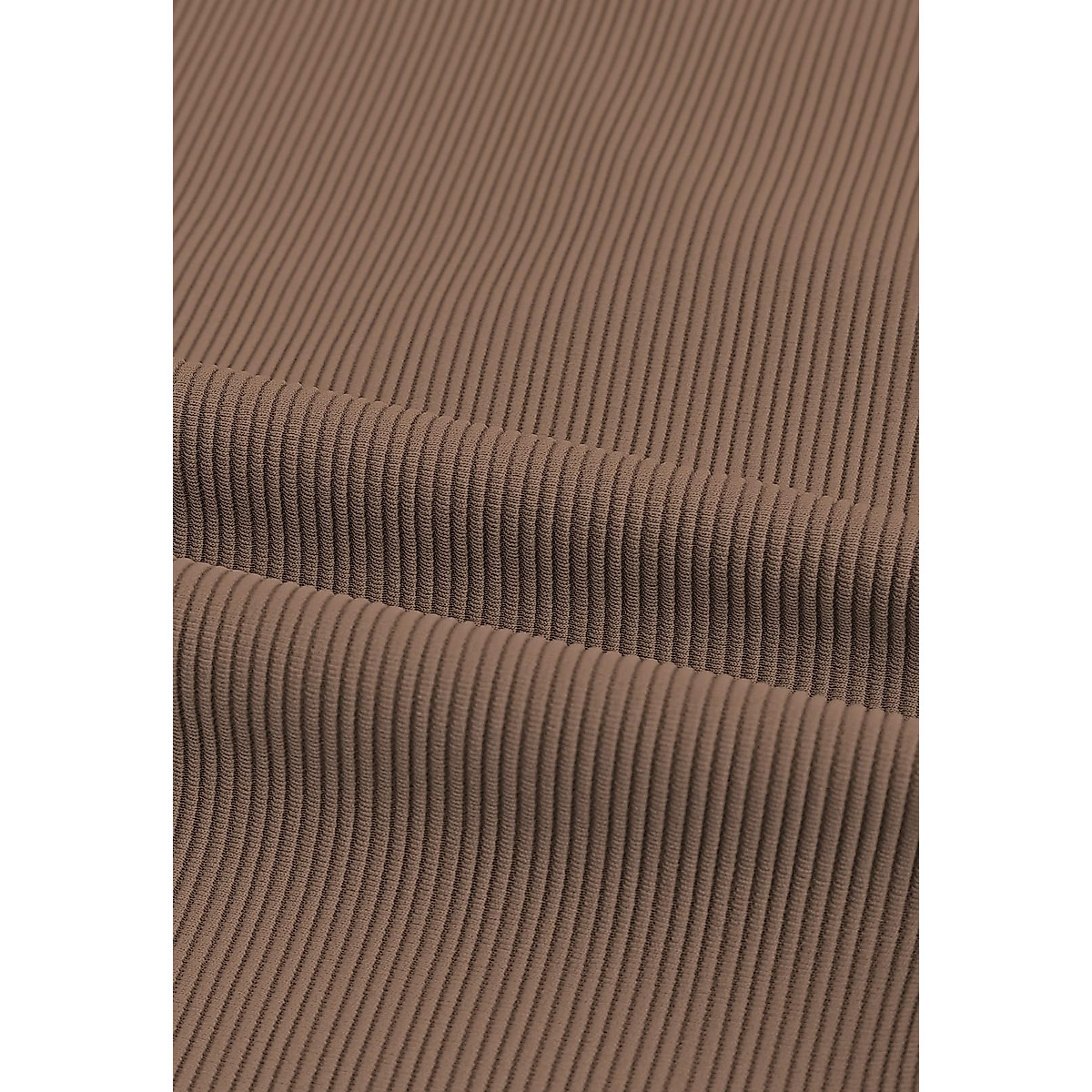 Viottiset Women's Ribbed Full Zip Lapel Collar Sleeveless Sweatshirt Sweater Vest Fall Casual Top Brown M