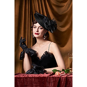 BABEYOND Derby Hats for Women - Fascinators Tea Party Hats Headband Fascinator Wedding Cocktail Organza Flower