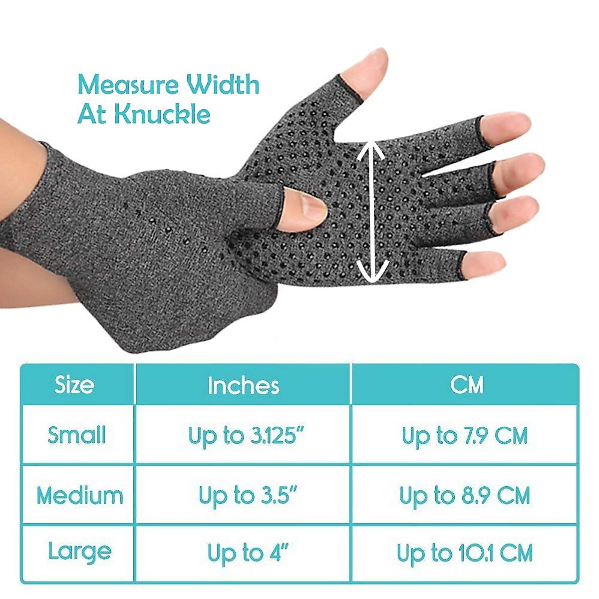 XJXJ Compression Gloves - Healing Pain Relief for RSI Carpal Tunnel Tendonitis Sprains gaming gloves (Color : Grey, Size : Medium)