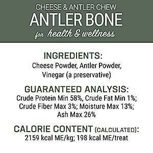 Antler and Himalayan Cheese Dog Chew | Long Lasting, Stain Free, Protein Rich, Low Odor | 100% Natural, Healthy & Safe | No Lactose, Gluten Or Grains | Antler Bone | for Dogs 45 Lbs & Smaller