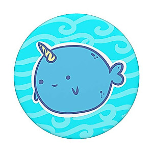 Awayk Narwhal Pop Phone Grip For Smartphones & Tablets PopSockets PopGrip: Swappable Grip for Phones & Tablets