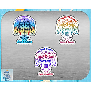Personalized Cruising Through Years Cruise Door Decorations Magnetic, Anniversary Cruise Magnet for Couples Matching, 10, 20, 30 Years Anniversary Cruise, Caribbean Disney Carnival Ship