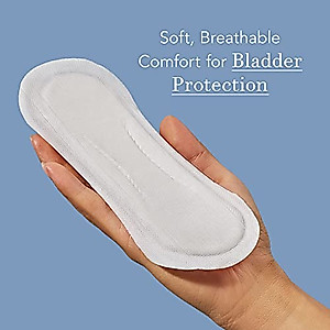 Rael Incontinence Liners for Women, Organic Cotton Cover - Postpartum Essential, Regular Absorbency, Bladder Leak Control, 4 Layer Core with Leak Guard Technology, (Regular, 72 Count)