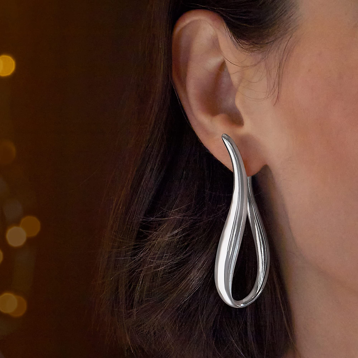 Ross-Simons Italian Sterling Silver U-Shaped Hoop Earrings