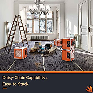 Purisystems Negative Air Scrubber with Advanced 5 Stage Filtration - Air Cleaner, Low Noise, Stackable Design for Hospital, Cleanroom, Renovation, Water and Fire Repair | Up to 600 CFM