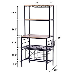 Coffee Bar Cabinet with Glass Holder,Wine Rack Freestanding Floor,Wine Rack Table with Mug Rack and Bottle Holder, Floor Liquor Wine Cabinet Storage, Multi-use Bar Cabinet for Home Kitchen Dining Room