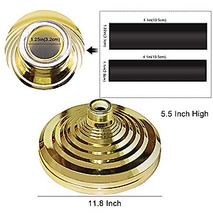 Base Stand for Flag Indoor Outdoor, Flag Base Stand Flag Pole Base for Large Flags, Flag Pole Floor Stand Hold Flagpole Base Indoor Gold Flag Pole Stand for 1.3'',1.1''and 0.9'' Diameter Flag Pole