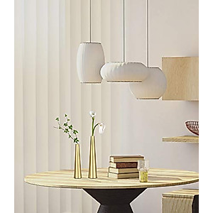 Vixdonos 10.5/8.5 inch Gold Metal Vase Small Flower Vase Set of 2 Taper Vase for Wedding Table Centerpiece Decorations, Home Decor (Gold)