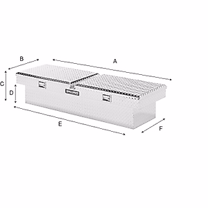 Lund 5150DB Challenger Series Brite Gull-Wing Crossover Specialty Deep Storage Box