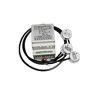 XAXAX Water Flow Meter, High and Low Liquid Level Controller, Non-Contact Intelligent Automatic Water Filling and Drainage Sensor,Gallon, QTS, PTS, L, m³(C350-2P 1m)