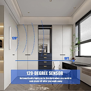 SIXDEFLY Led Motion Sensor Closet Lights 6 Pack, Wireless Under Cabinet Lighting Rechargeable Under Counter Lights, Homelife Motion Sensor LED Lights, Night Light Bar for Kitchen Wardrobe