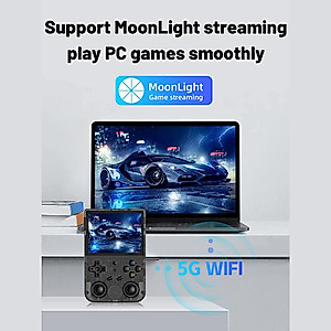 DWIU RG353V 256G Handheld Game Console, 3.5-Inch Linux/Android11 System Portable Game Console with 35000 Games, Retro Handheld Video Games Player Games Gifts for Kid Adult (Screen Touch)