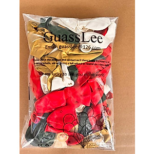 GuassLee Christmas Balloons Garland Arch Kit - Red Green Gold Confetti Balloons with Candy Mylar Balloon for Christmas Holiday Candy Theme Baby Shower Birthday Xmas Party Decorations, 101 Pack