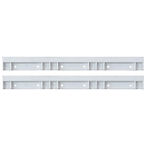 Quantum HNS006 12-Inch Wide Hanging Plastic Rail for Hang-N-Stack Series Bins, White, 2-Pack