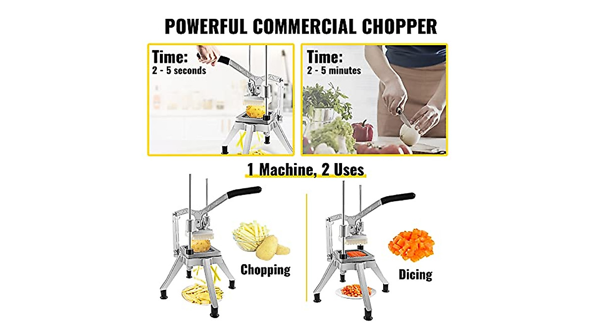 VEVOR Commercial Vegetable Chopper - Sharp Blades for Easy Food Prep