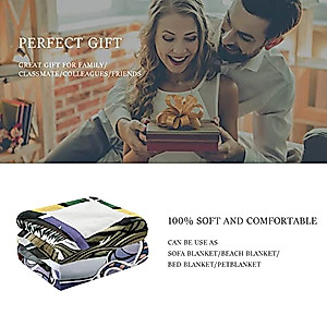 Throw Blanket Flannel Fleece Comfortable Blankets All Season Ultra Soft Throws for Bed Couch Sofa 40X50 inch