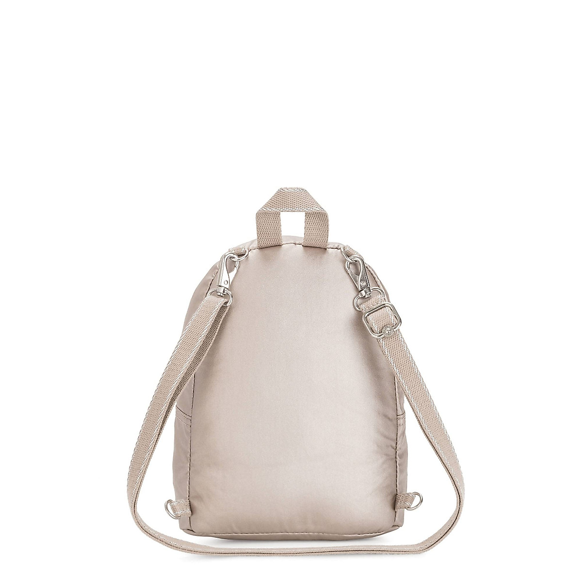 Kipling Women's Delia Compact Convertible, Lightweight, Minimal, Nylon Laptop Backpack, Metallic Glow, 7" L x 9.25" H x 5" D