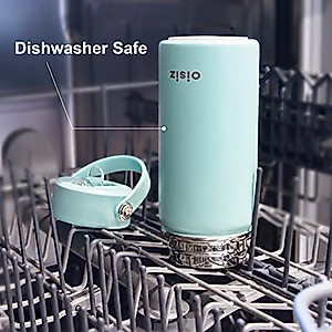 Oisiz Kids Water Bottle with Straw Lid 14oz, Vacuum Insulated 316 Stainless Steel Leakproof Water Bottles for School, Toddler, BPA Free and Keep Cold for 24 Hours, Mint Green