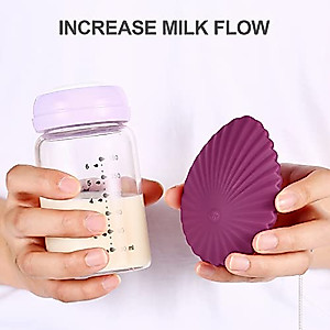 Lactation Massager for Breastfeeding, Pumping, 10 Vibration Modes for Improve Milk Flow, Breastfeeding Experience(Purple)