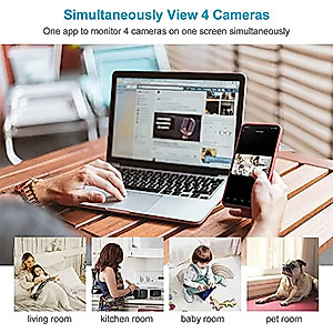 Indoor Camera, Cameras for Home Security with Night Vision, Pet Camera with Phone App, 1080P Indoor Security Camera, Motion Detection, 2-Way Audio, WiFi Camera Home Camera Compatible with Alexa