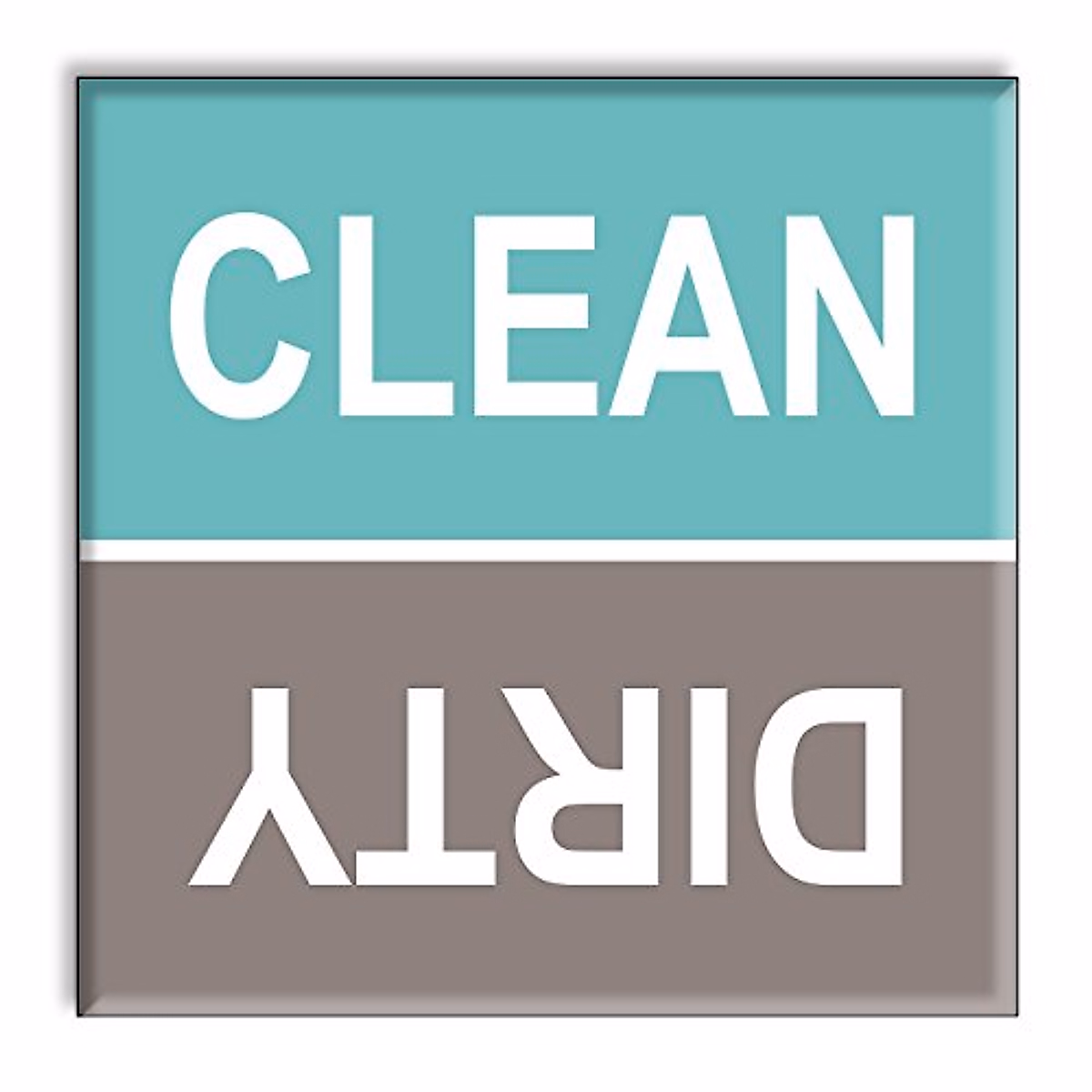 Clean Dirty Dishwasher Magnet Sign Indicator - Turquoise and Gray Beach Colors Style