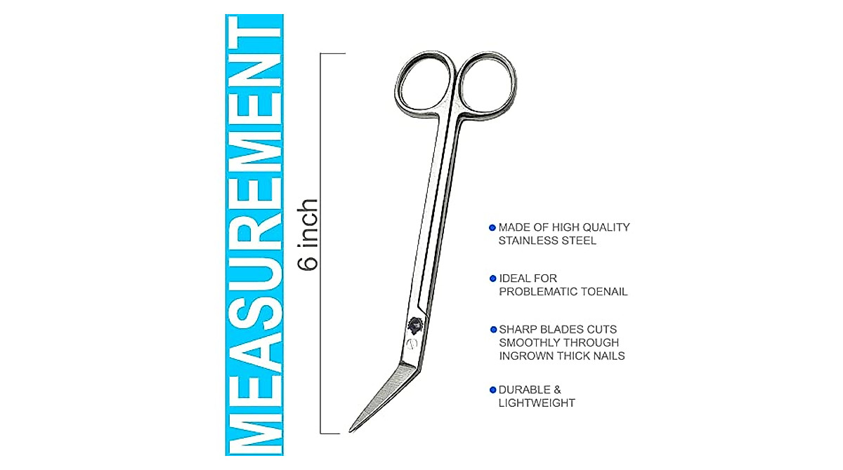 Long Handled Toenail Scissors for Seniors & Professionals | Krisp Beauty