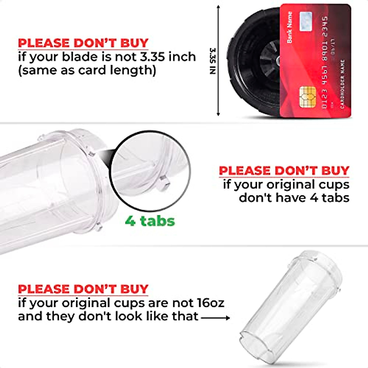 16 Oz Single Serve Blender Cups for Shakes and Smoothies - 2Pcs Ninja Blender Cups Replacement with Flip Top Lid Parts - Single Serve Cup Lid for BL770 BL780 BL660 BL740 BL810 Nutri Ninja Blenders