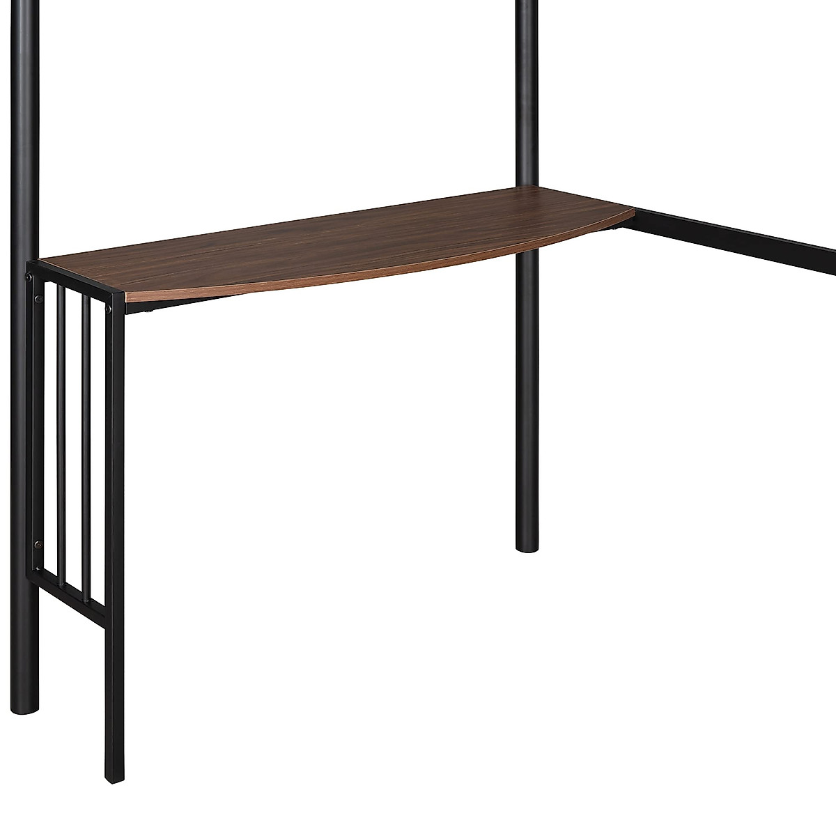 Harper & Bright Designs Metal Bunk Beds Twin Over Full Size,Bunk Beds with Desk, L Shaped Bunk Beds with Built-in Ladder, Full-Length Guardrail, No Box Spring Needed,Black