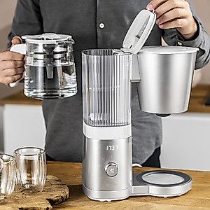 ZWILLING Enfinigy Glass Drip Coffee Maker 12 Cup, Awarded the SCA Golden Cup Standard, Silver