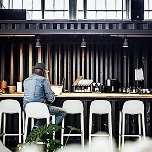 Emeco Broom 24 Counter Stool, Dark Grey