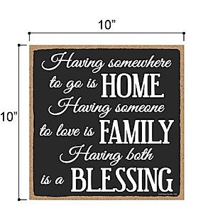 Honey Dew Gifts Christian Wall Decor, Praise, Seek, Worship, Trust, Thank God 10 inch by 10 inch Hanging Wood Sign, Home Decorations, 75685