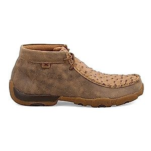 Twisted X Men's Chukka Driving Moc, Moc Toe with CellSole, Bomber & Tan Ostrich, 11 M