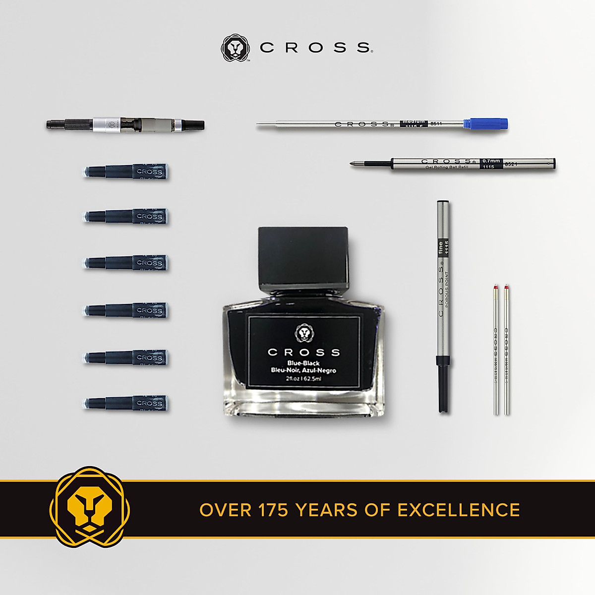 Cross Slim Fountain Pen Refill - Blue/Black