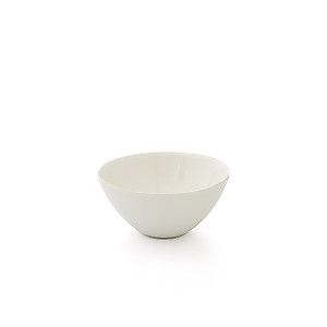Portmeirion Sophie Conran Arbor Organic Shape Stoneware All Purpose Bowls 6 Inch Set of 4 - Dishwasher & Microwave Safe for Serving Cereal, Soup, Salad, Rice, Snacks & More (Creamy White)