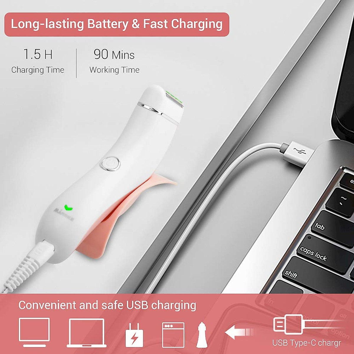 Electric Razor for Women, Nicare Women Electric Shaver with 3-1 Shaving Blade for Bikini Trimmer Body Hair Removal for Legs and Underarms Rechargeable Painless Cordless Wet and Dry Use