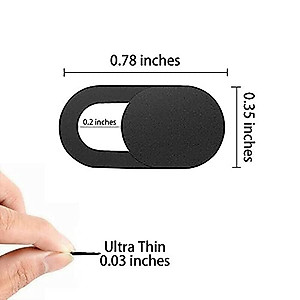 Webcam Cover (3 Pack) .03 inches Ultra Thin Design Laptop Camera Cover Slide for Computers MacBook Pro iMax iPhone Cell Phone PC Tablet Notebook Surface Pro Echo Show Camera Blocker Slider (Blue)