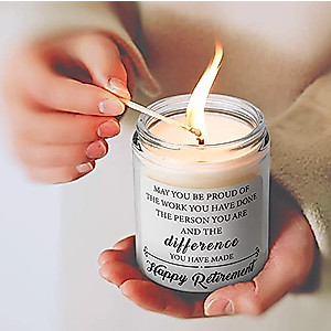 STORALIT Lavender Scented Soy Candles Jar Happy Retirement Gifts,Funny Coworker Leaving Gifts,Farewell Gifts ,Goodbye Gift for Women, Colleagues, Coworkers, Friends