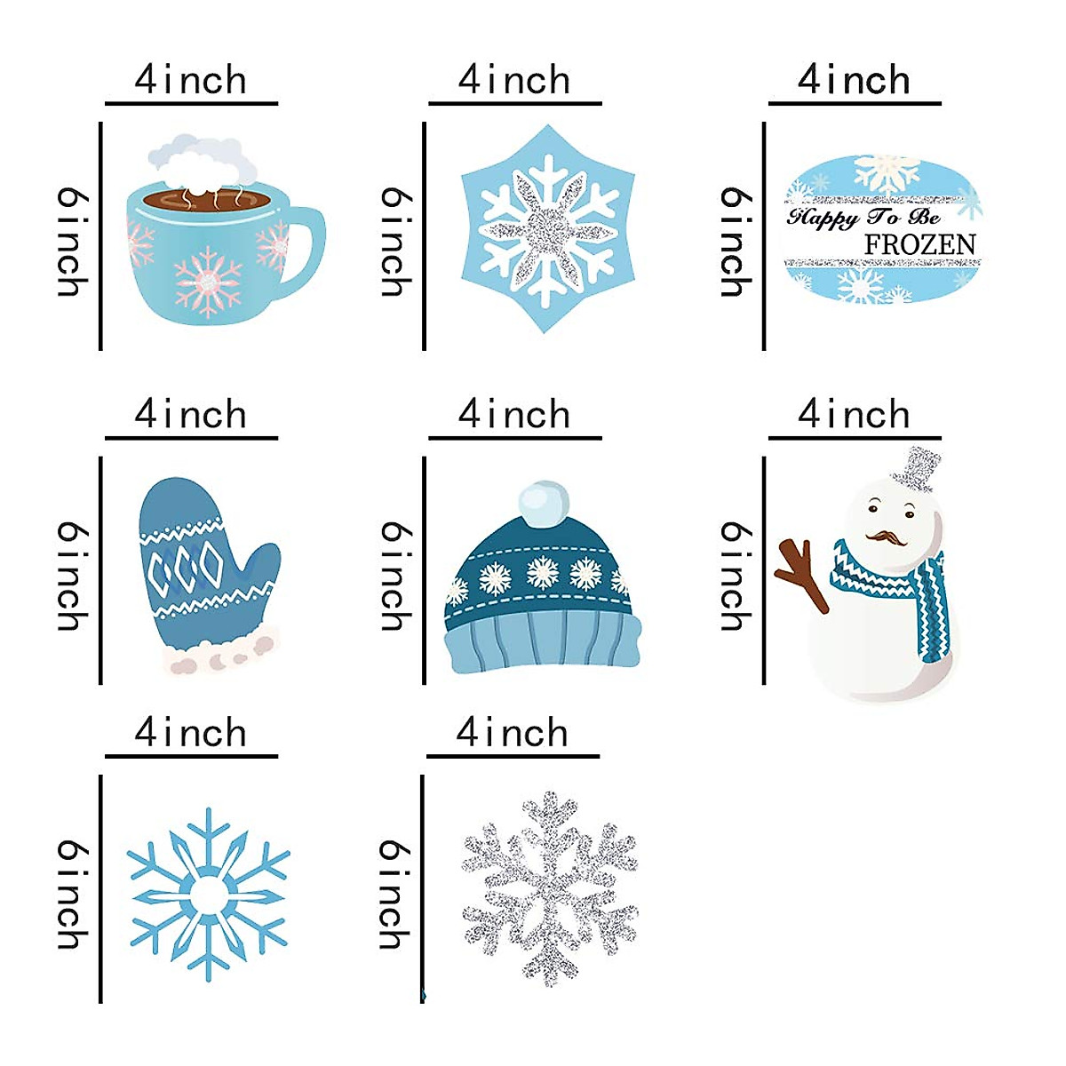 Christmas Snowman,Snowflake,Winter,Snow Frozen Hanging Swirl Decorations for Festival,Party,Together,Celling,Classroom,Home,Office,Bedroom(30Ct)