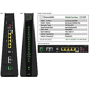 CenturyLink Prism TV Technicolor C2100T 802.11AC Modem Router Gigabit DSL Fiber 2.4/5GHz