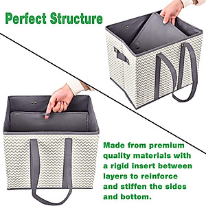 NERUB Reusable Grocery Bags Shopping Bags Grocery Tote Bag with Reinforced Bottom Heavy Duty Handles (Set of 3, Blue/Gray/Wave)