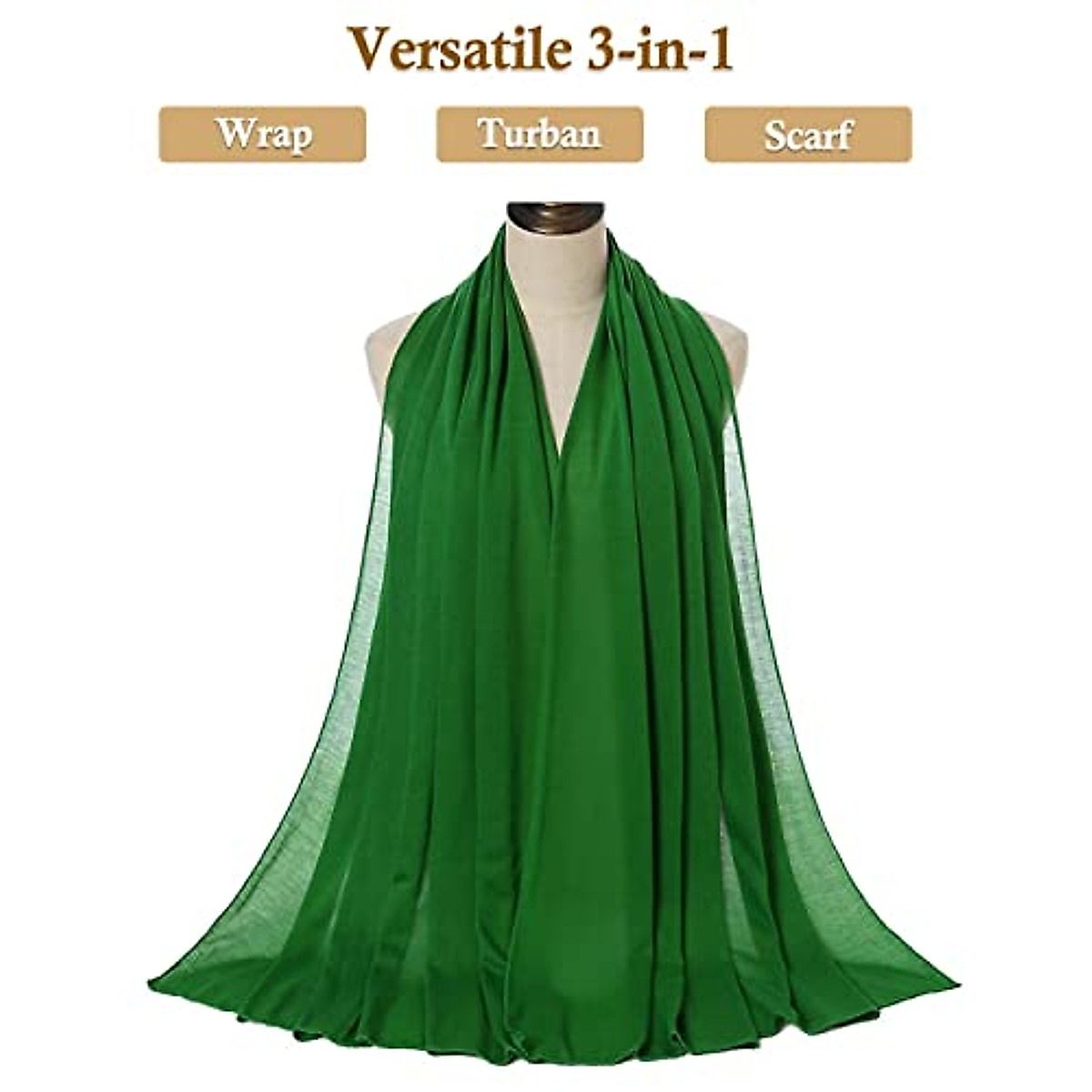 Nonbongoy Head Wraps for Black Women Stretch Turban African Headwraps Scarf Soft Hijab Hair Wraps Jersey Head Scarf for Locs Braids