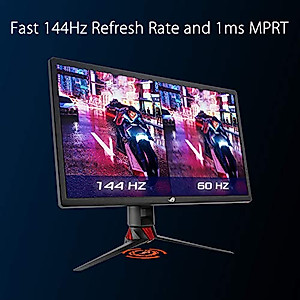 ASUS ROG Strix XG27UQ 27” HDR DSC Gaming Monitor, 4K (3840 x 2160), 144Hz, IPS, 1ms, Adaptive Sync, DisplayHDR 400, DCI-P3 90%, Eye Care, HDMI DisplayPort USB, Aura Sync (Renewed)