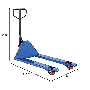 Vestil PM5-2748-QL Quick Lift Pallet Truck, 5,500 lb. Capacity, 48" Length x 27" Width Forks